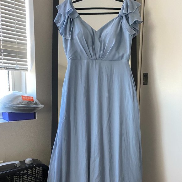 Birdy Grey | Dresses | Birdy Grey Kae Dusty Blue Formal Dress With ...